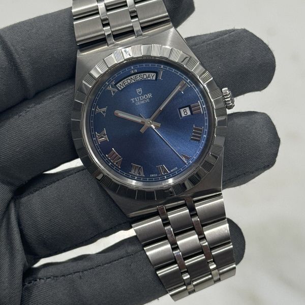 2021 TUDOR Royal Blue Day Date Stainless Steel Men's Watch 28600 - Box ...