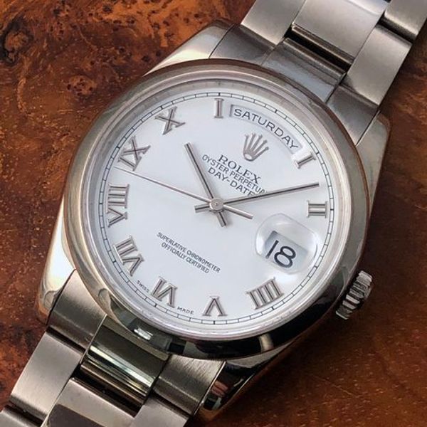 FS: 2000 P Serial Rolex Day-Date ref 118209 White Dial | WatchCharts ...