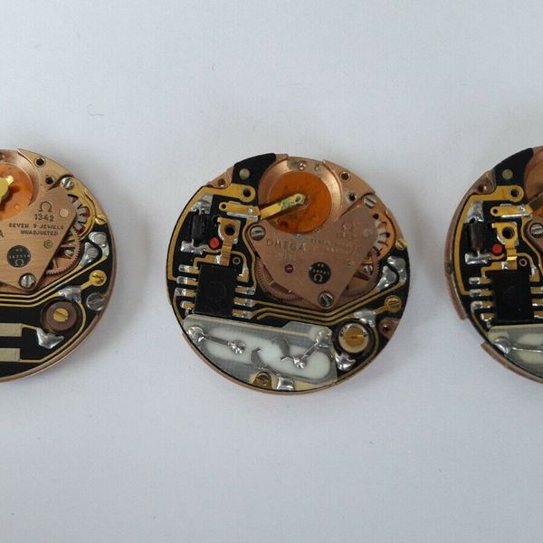 Lot of 3 Omega Movement Cal 1342 - Quartz Battery -Sold as for parts or ...