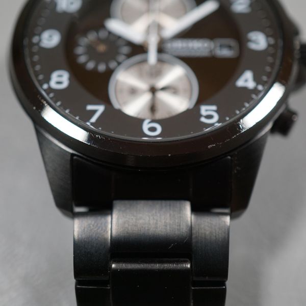 [WTS] Seiko SBTQ091J 7T92 Reverse Panda Black Chronograph Quartz Watch ...