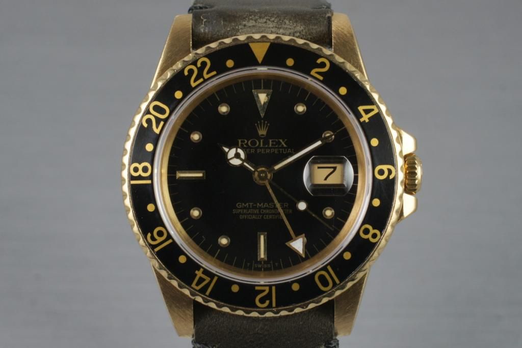 FS: 1985 Rolex 18K GMT Ref: 16758 | WatchCharts