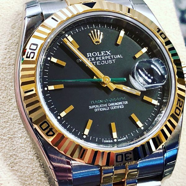FSOT Rolex Turn O Graph 116263 Green Japanese Edition Box and Papers ...