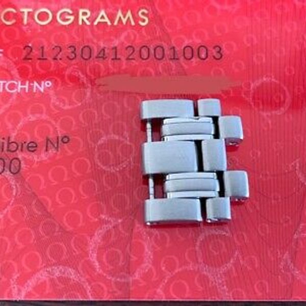 Two genuine Omega 20mm Seamaster Professional steel pin and screw links ...