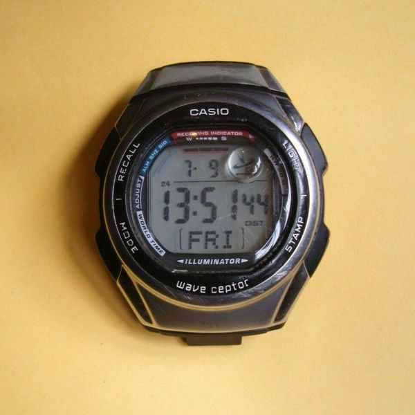 Vintage Casio Wave Ceptor WV-57H LCD Watch Face 2555 Atomic / Radio ...