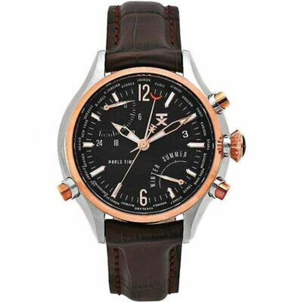 Timex Men's TX 500 Series World Time Chronograph 45mm Watch - Brown ...