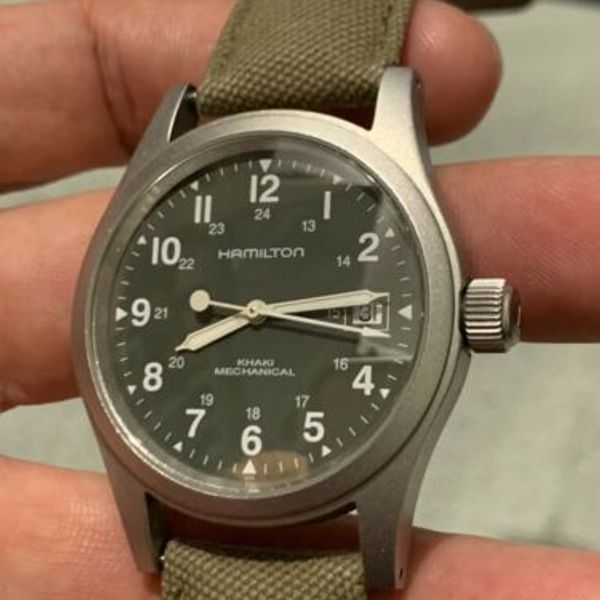‼️Hamilton Khaki Field Mechanical H69419363 Men's Watch - Green‼️ ...