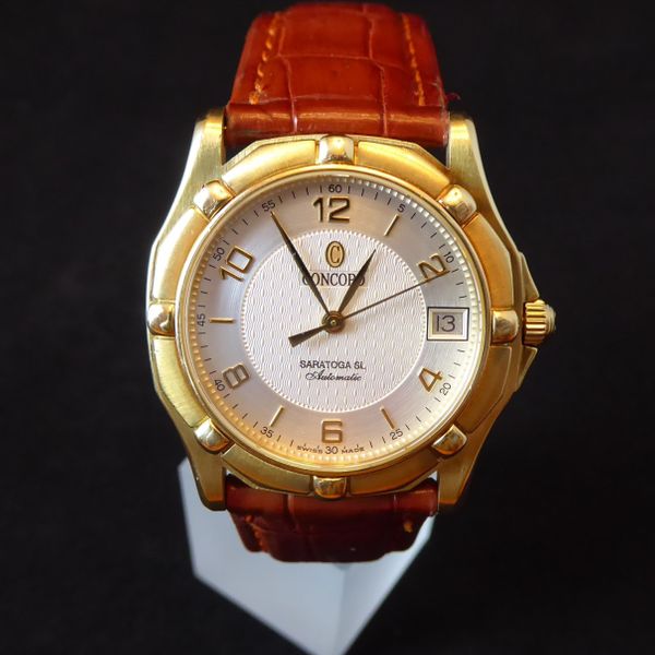 FS: Concord Saratoga 18k Gold Automatic Men's Swiss Watch + Deployment ...