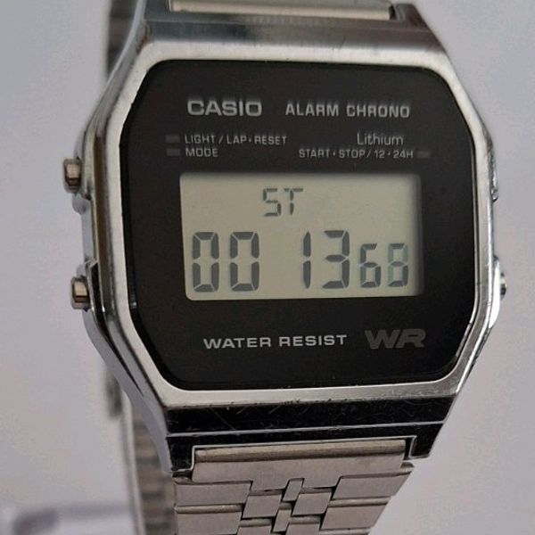 Casio A158WE Alarm Chrono Digital Quartz Watch - Mod 593 - Working ...