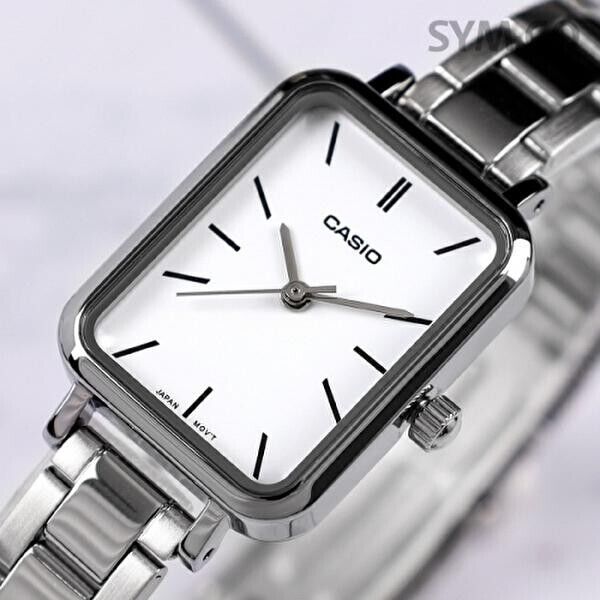 CASIO Round Square White Metal band Women Watch Original New LTP-V009D ...