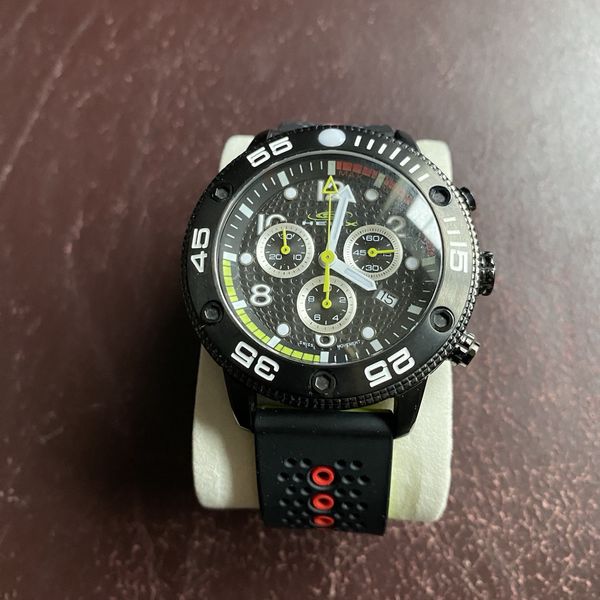 Rare Helix Octo by Timex mens Swiss chronograph Diver watch Black ...