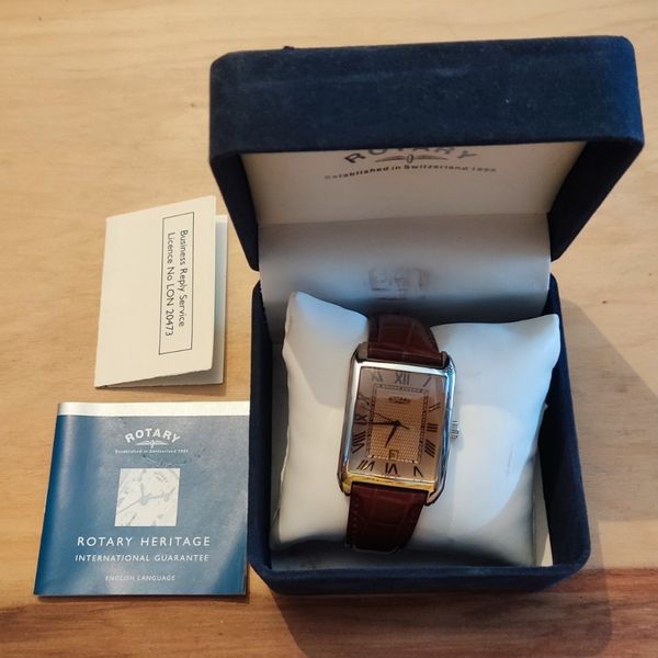 Rotary Men's Tank Watch Quartz GS03364/25 Dolphin Standard ...