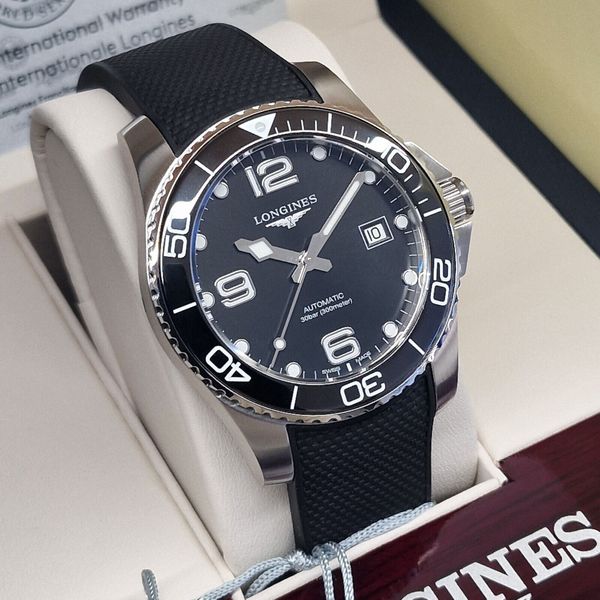 New Longines Hydroconquest L37814569 - Back Dial Rubber Strap Automatic ...