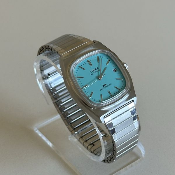 Q Timex 1983 Automatic Reissue Classic - Tiffany Blue inspiration 34mm ...