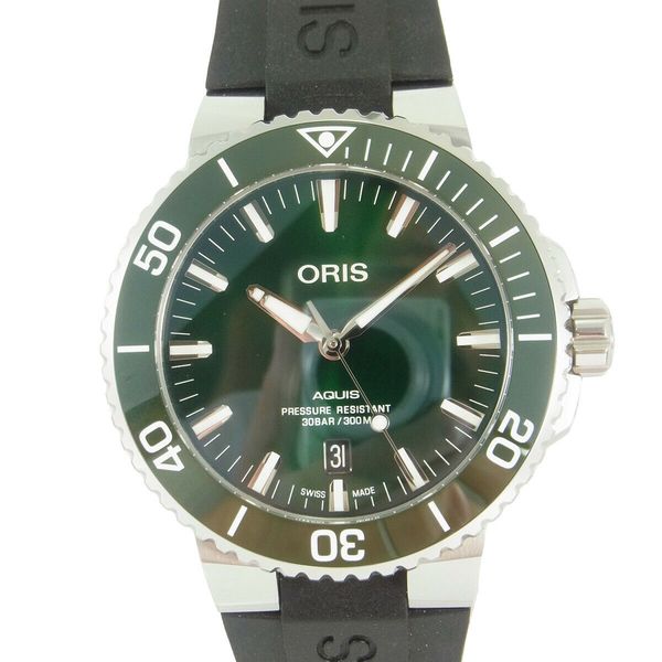 ORIS Aquis Date 300m Automatic Date Watch 733 7730 4157 R w/Box ...