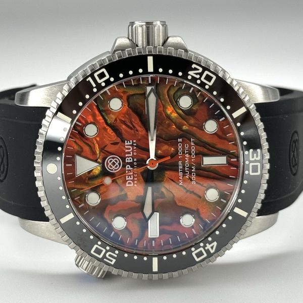 Deep Blue Master 1000 II Red Abalone Dial 44mm Automatic Watch ...