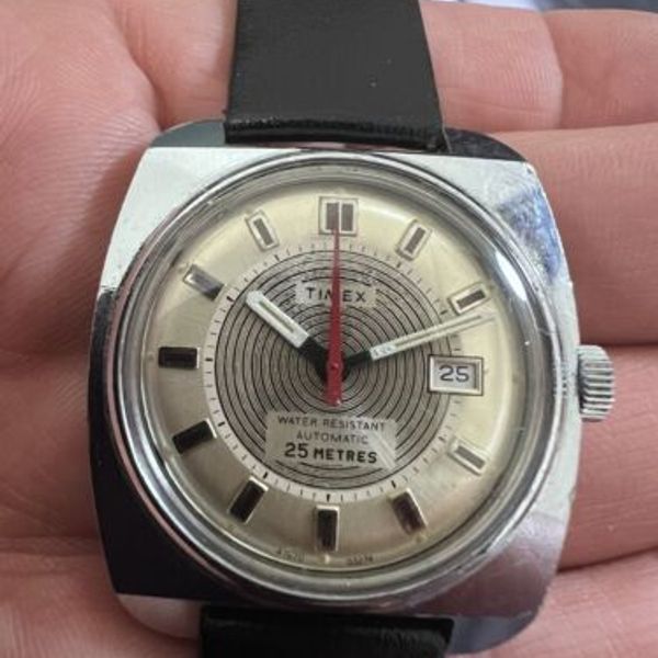 VINTAGE TIMEX DIVER AUTOMATIC MEN WRISTWATCH MADE IN GREAT BRITAIN 1974 ...