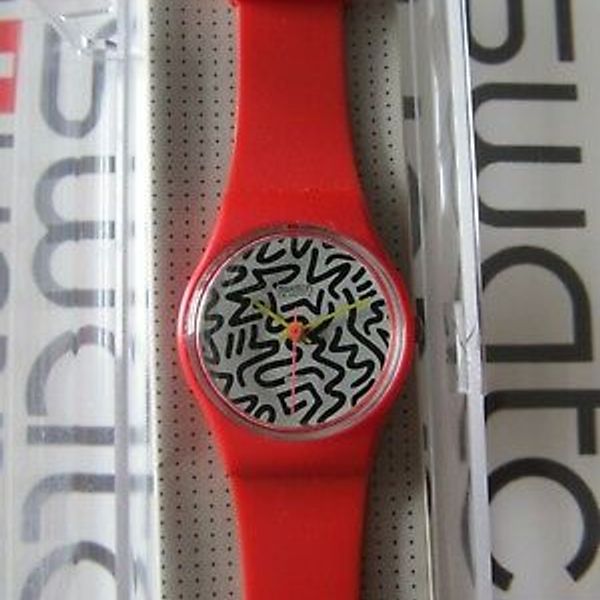 Swatch Squiggly LR104 1984 Standard Ladies 25mm NOS box | WatchCharts ...