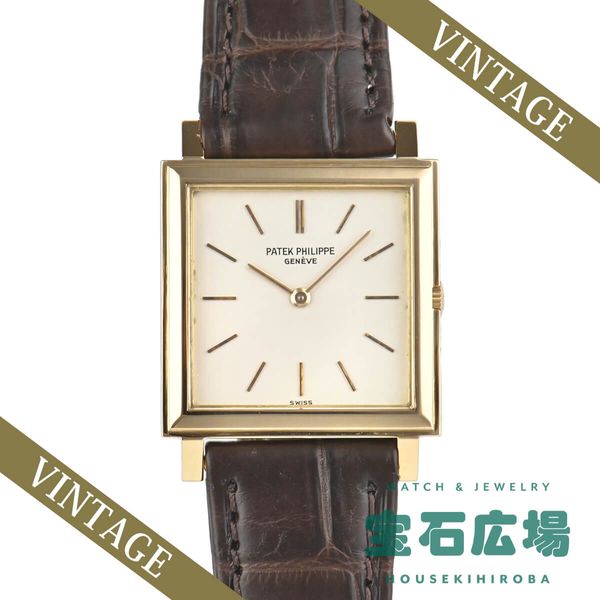 Patek Philippe PATEK PHILIPPE square 2 hands 3490 [used] men's watch ...