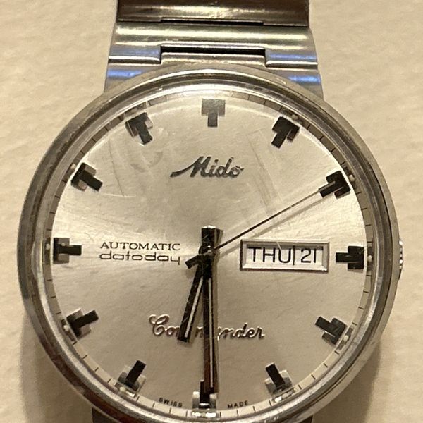 MIDO COMMANDER DATODAY 8425 ORIGINAL DIAL AUTOMATIC SWISS MADE WATCH ...