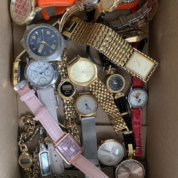 Lot Of 19 Watches Not Tested Seiko Citizen Rotary Disney Anne Klein And ...