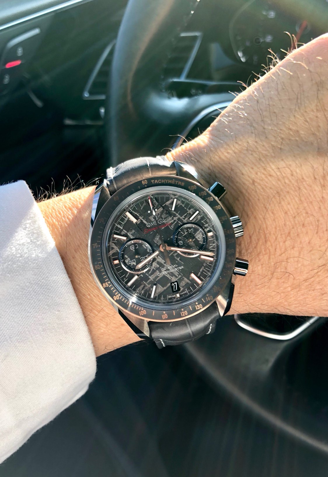 Omega METEORITE Speedmaster Grey Side of the Moon Chronograph Automatic ...