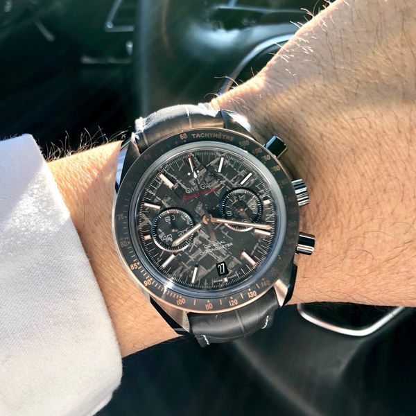 Omega METEORITE Speedmaster Grey Side of the Moon Chronograph Automatic ...