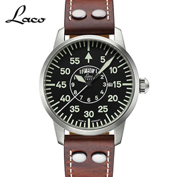 LACO Laco Pilot Watch Zurich 42mm 861806 [42mm Brown Watch Pilot Watch ...