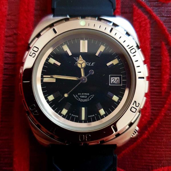 Orologio Watch Vintage Skin Diver Squale 1553 Quartz ETA NOS | WatchCharts