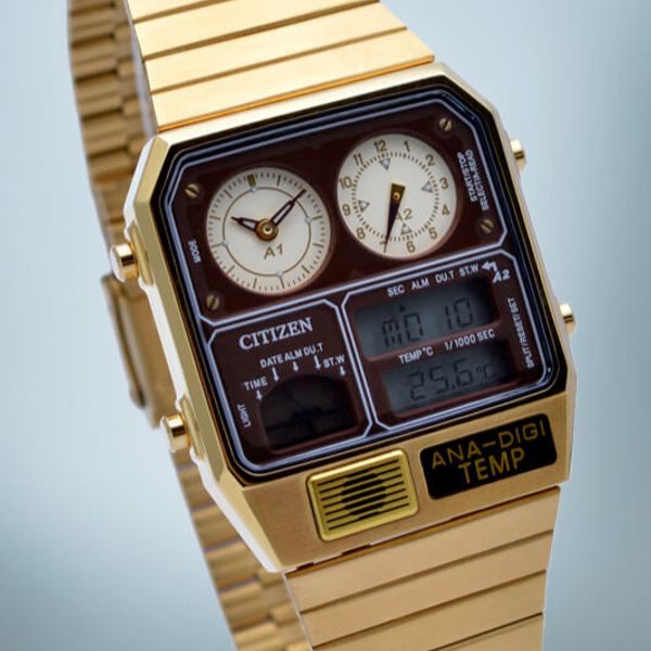 CITIZEN COLLECTION ANA-DIGI TEMP JG2103-72X Analog Digital Watch Gold 32.5mm | WatchCharts ...
