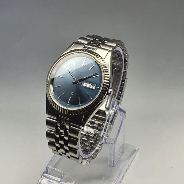 Vintage Sep. '86 Citizen CQ Palladium Fluted Bezel Day Date Kanji JDM ...