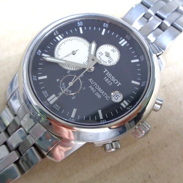 Tissot 1853 Chronograph Mens Watch Date Automatic PRC 200 Transparent ...