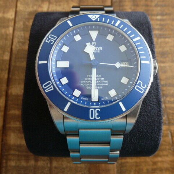 TUDOR Pelagos 2018 Blue M25600TB-0001 25600TB Titanium W/Box And Card ...