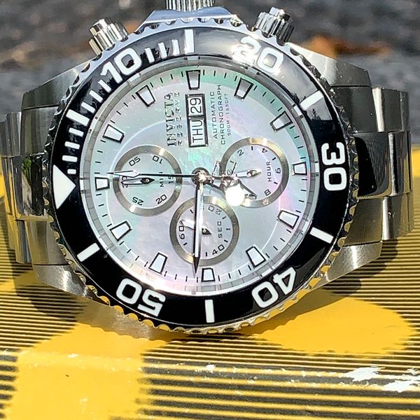 Invicta Pro Diver MOP Dial Chronograph Automatic $375 Paypal Accepted ...