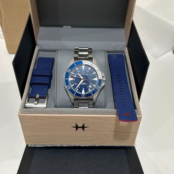 HAMILTON KHAKI NAVY SCUBA AUTOMATIC DIVE WATCH H82345141 STAINLESS ...