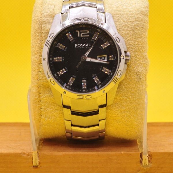 Fossil Blue - AM-4089 Men's Watch. 42mm Case, Black dial. Stainless ...
