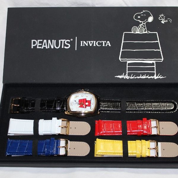 Invicta Limited Edition SS Peanuts Snoopy Woodstock Watch w/ Extra ...