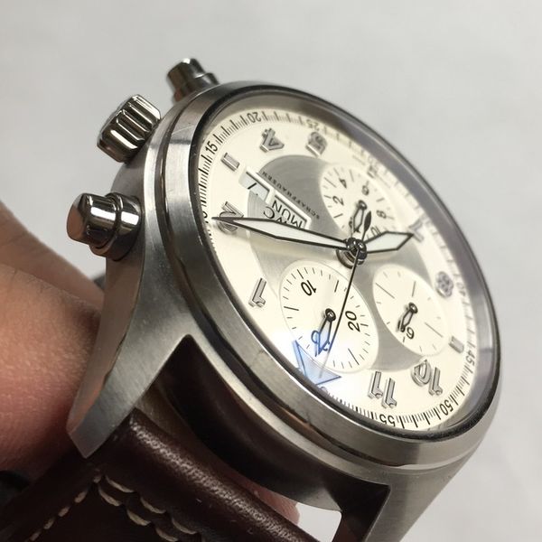 IWC 3717-02 Spitfire Chronograph Full Set on OEM IWC Flieger Strap ...