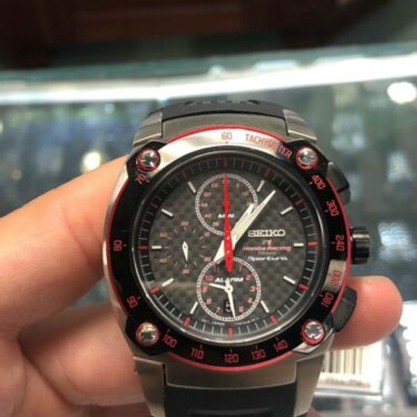 SEIKO MENS HONDA RACING TEAM EDITION SPORTURA F1 WATCH MODEL # SNAC03 ...
