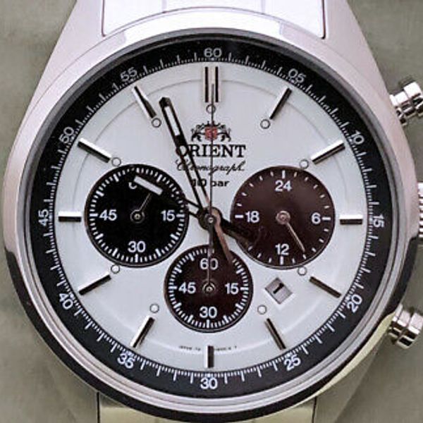 ORIENT Watch WV0041TX SOLAR PANDA milky white Men's NEO 70's neo ...