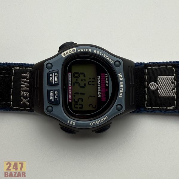 Orologio Digitale Vintage Timex Triathlon 8 Giri 33mm Indiglo ...