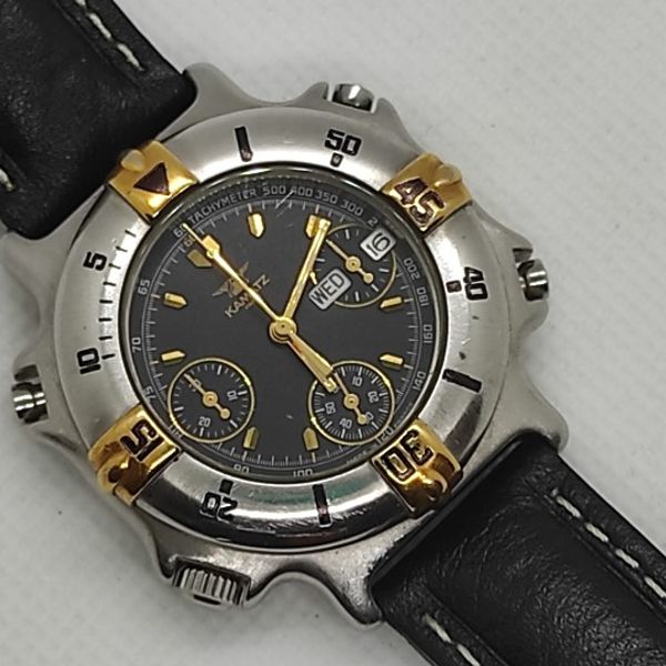 Vintage early 90s France made Quartz Chronograph with Seiko 7A38 Japan ...