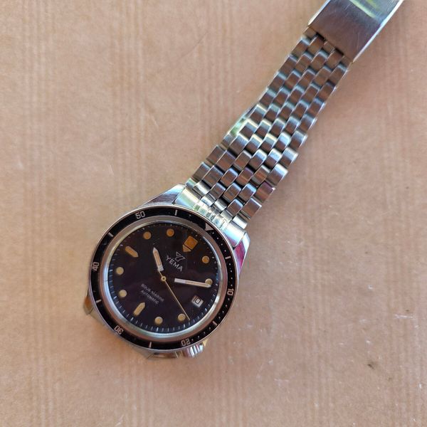 RARE YEMA Sous Marine 037 6 Diver vintage automatic ETA 2873 steel ...