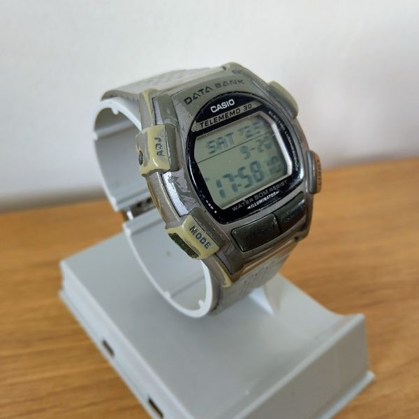 Casio DB-35H Module 1600 Databank Telememo 30 Digital Watch Vintage ...