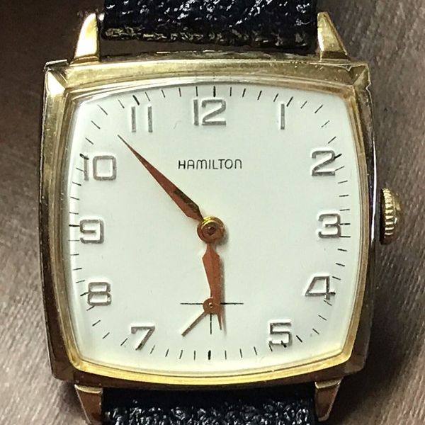 Vintage Hamilton 17j 10K RGP Bezel Menâ s Wristwatch Runs Great ...