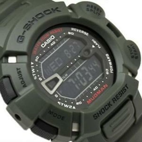 CASIO G-SHOCK MUDMAN, G9000-3 G-9000-3V, MUD DIRT RESISTANT, ARMY ...