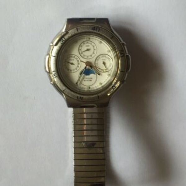 Citizen WR 10 Bar Quartz Watch Moonphase With Day Date 24 Hour ...
