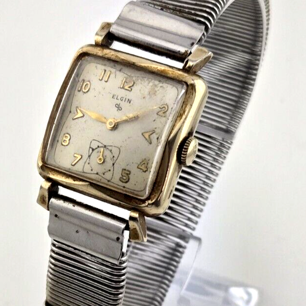 VTG Elgin Manual Wind Mechanical Watch 17 Jewel 10K RGP Bezel Sub Dial ...