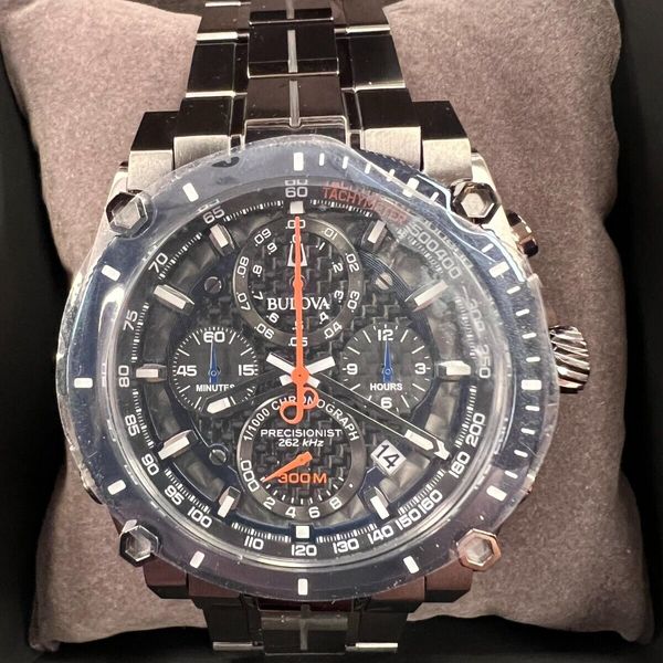 Bulova Precisionist Grey 98B358 Chronograph Quartz Men's Watch ...