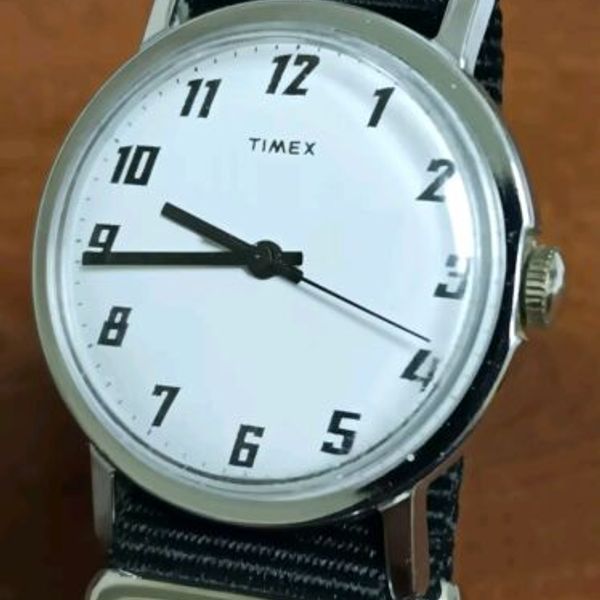 Vintage Timex Mercury Manual Wind Mens Watch Silver Tone 1977 ...