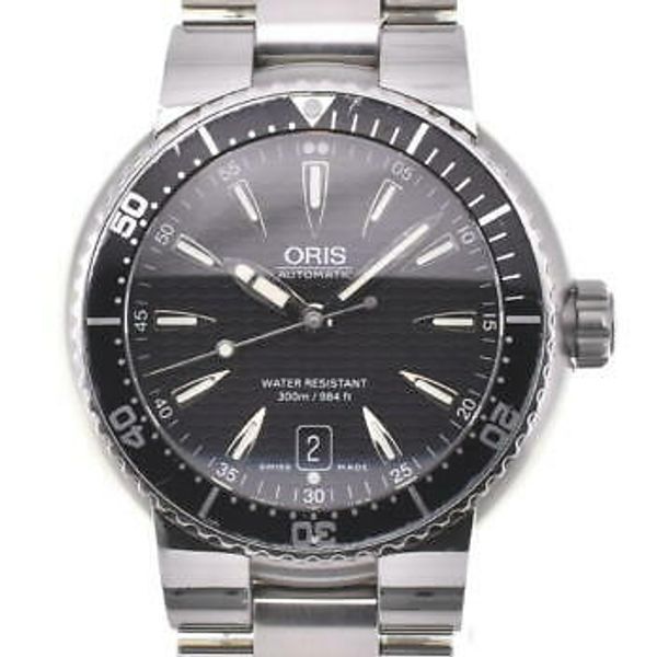 ORIS Divers Date 733 7533 8454 black Dial Automatic Men's Watch J# ...